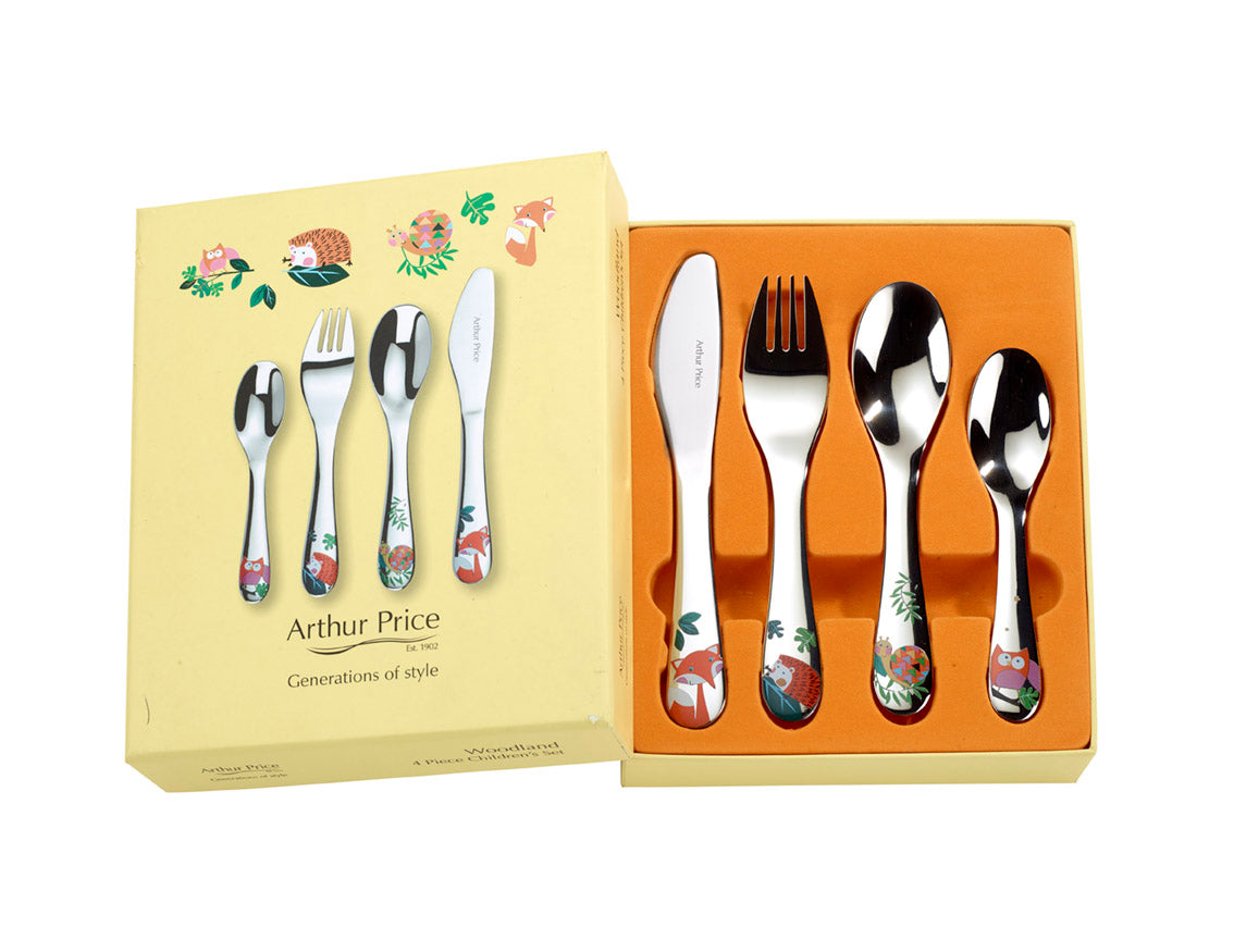 Cherish Me - Woodland 4 Piece Child's Cutlery Set – Arthur Price
